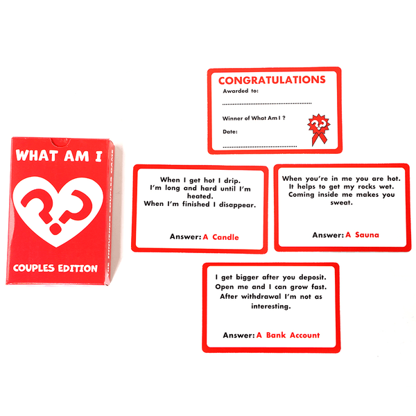 "What Am I" Game with Ambiguity Erotic Questions / Board Sex Games for
